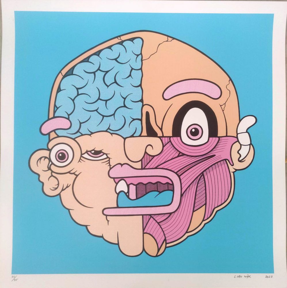 Leon van Wijk - Anatomy of a Man (silk-screne)